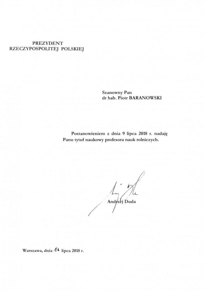 Instytut Agrofizyki im. Bohdana Dobrzańskiego PAN | dr hab. Piotr ...